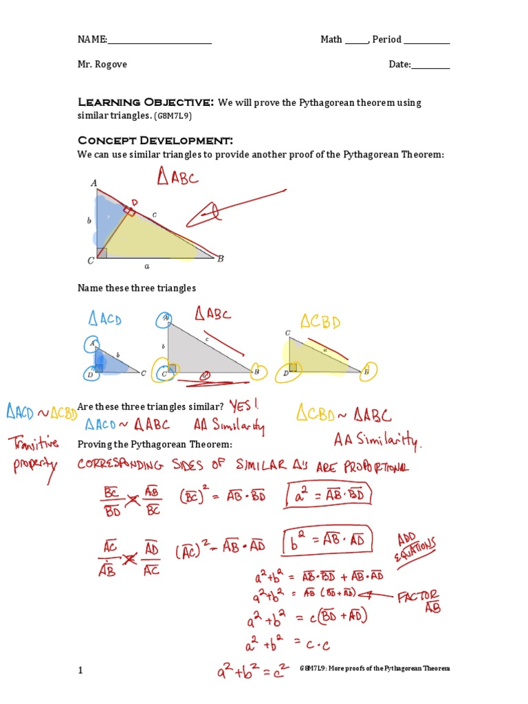 g8m7l9 - Pythagorean Theorem Revisited | PDF | Mathematical Proof ...