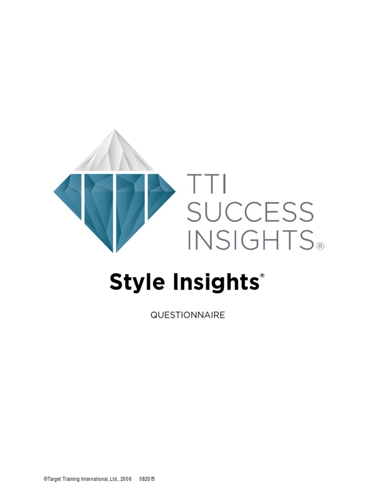 Style Insights Q+4+pg | PDF | Psychological Concepts | Psychology