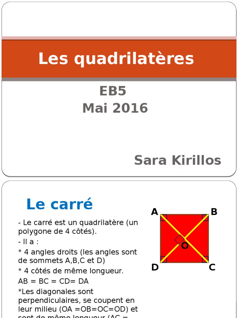 Les Quadrilateres Eb5 | PDF