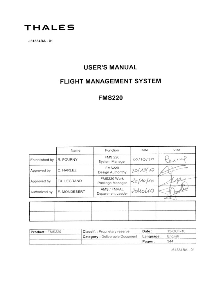 FMS-220 (ATR 72-600) Version 1 | PDF | Aviation | Aerospace Engineering