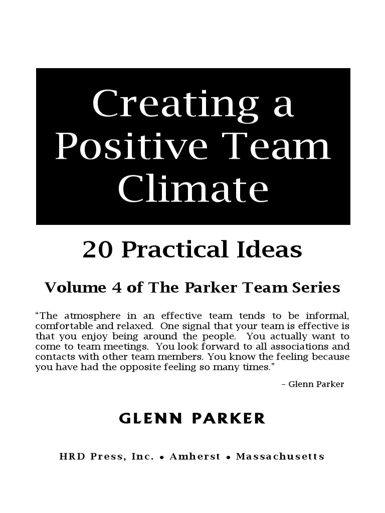 Creating A Positive Team Climate | PDF | Nonverbal Communication ...