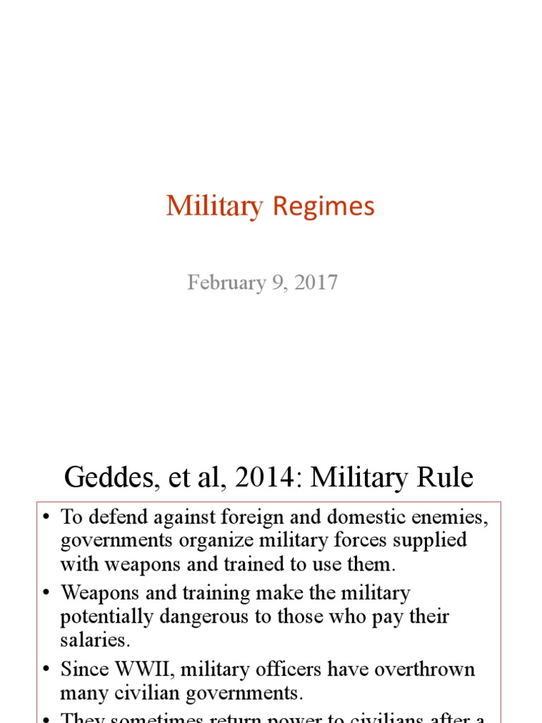 Military Regimes | Download Free PDF | Dictatorship | Military