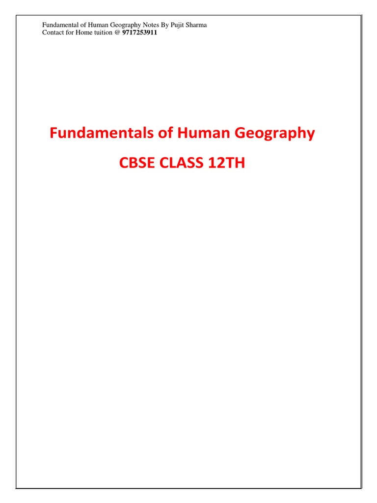 Fundamnetals of Human Geography | PDF | Pastoralism | Agriculture