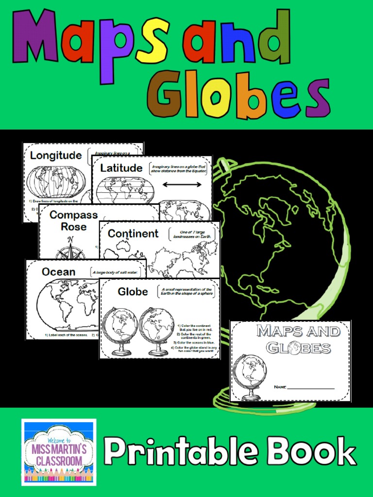 MapsandGlobesAPrintableBookforIntroducingorReviewingMapSkills PDF | PDF ...