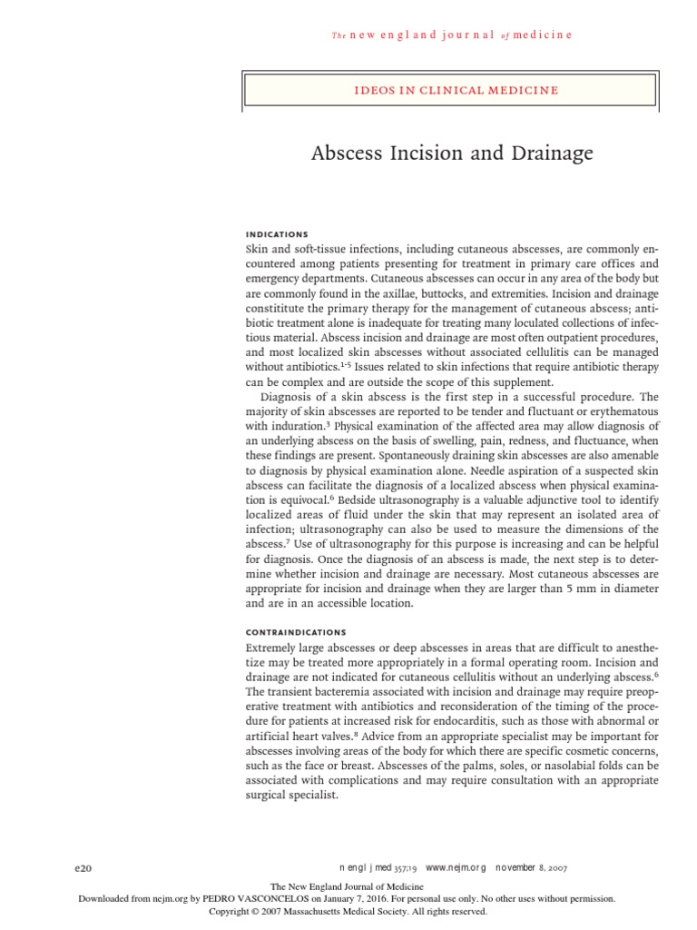 Abscess Incision and Drainage | PDF | Wound | Medical Specialties