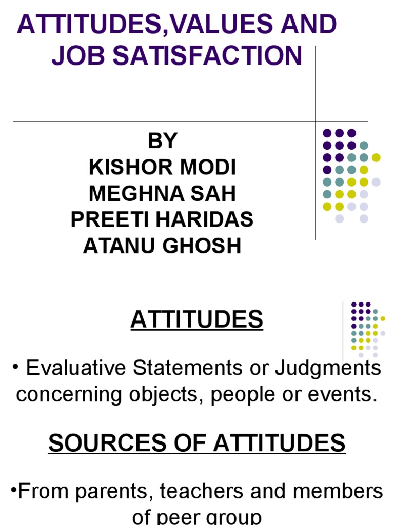 Attitudes, Values, Job Satisfaction | PDF