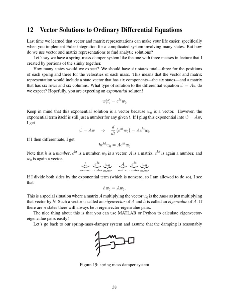12 Vector Solutions To Ordinary Differential Equations | PDF ...