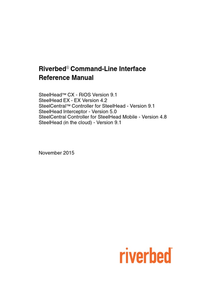 RVBD 9.1 Cli | PDF | Command Line Interface | Secure Shell