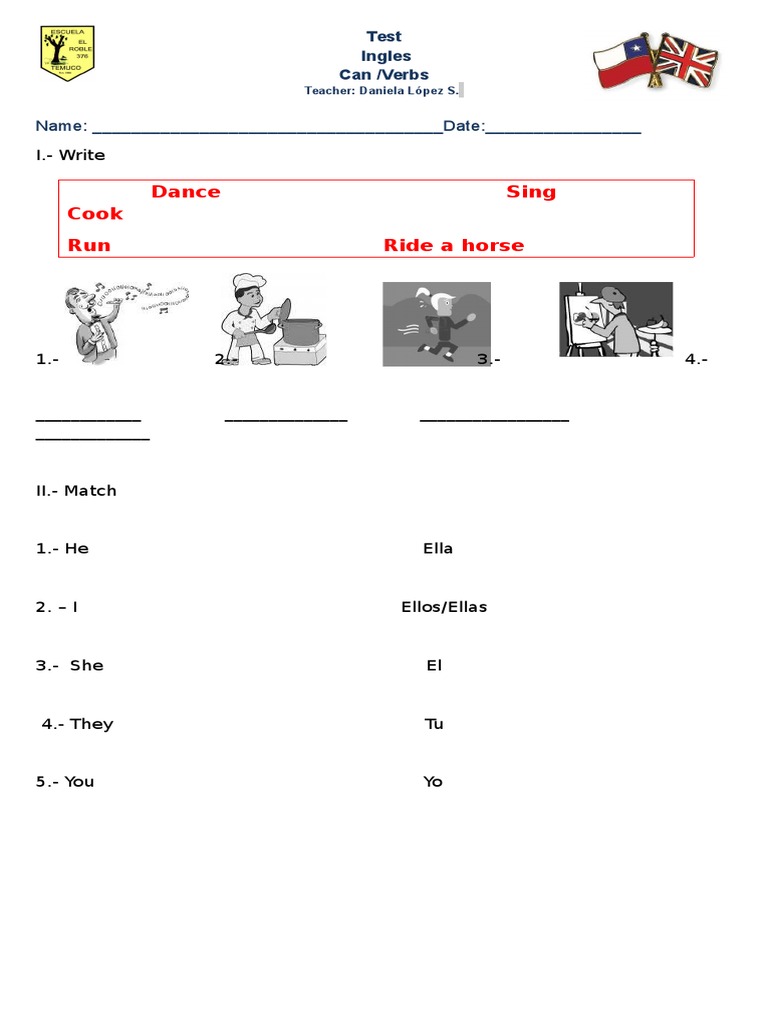 Verbs in English: A Practice Activity for Students to Identify and Use ...