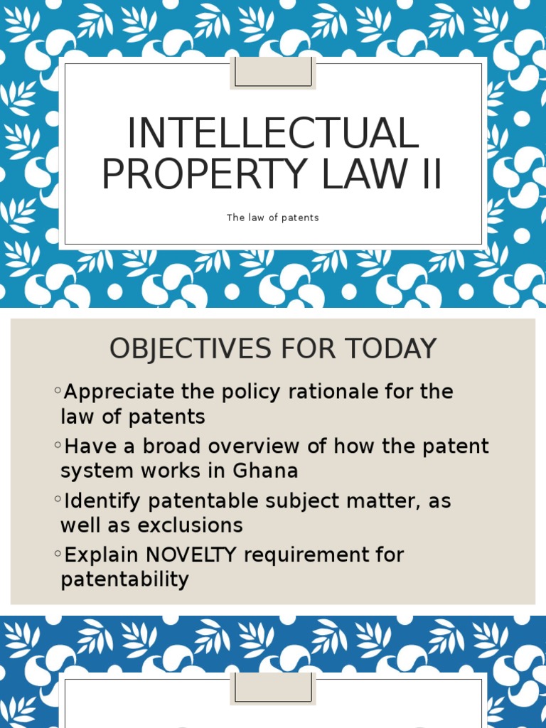 1 - Patent - Intro & Requirements - Novelty-Non Obviousness | PDF ...