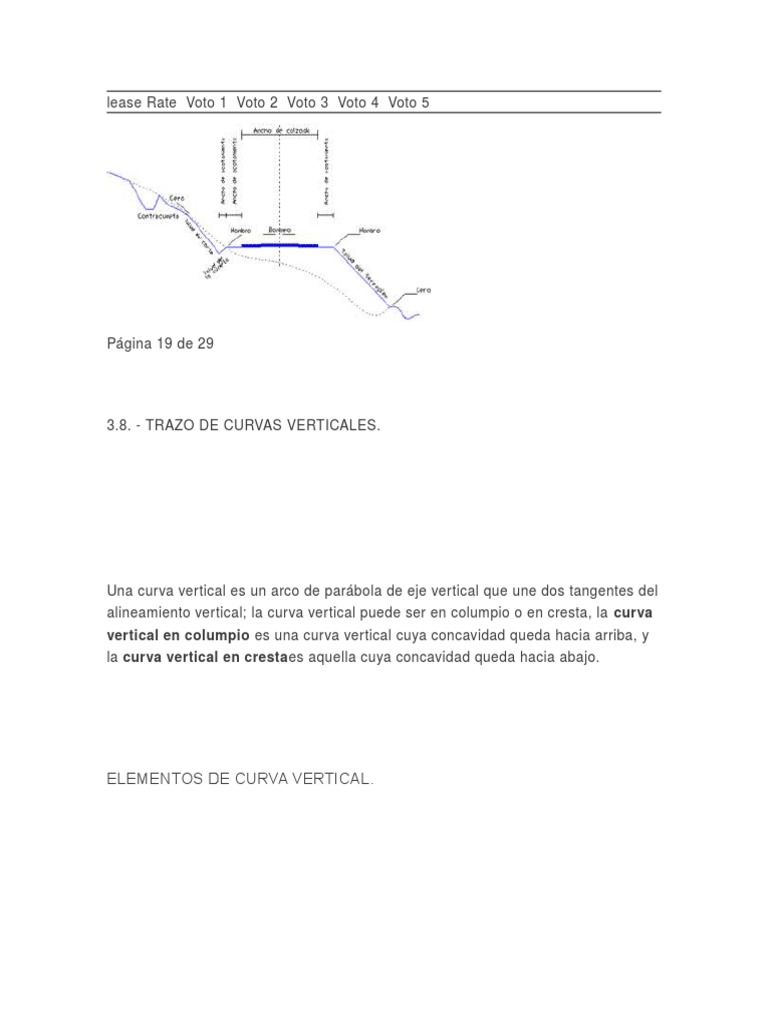 Trazo de Curvas Verticales. Carreteras | Pendiente | Curva