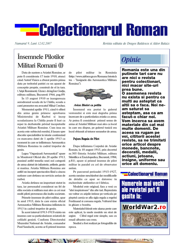 Romania Colectionarul Roman 09-2007 | PDF