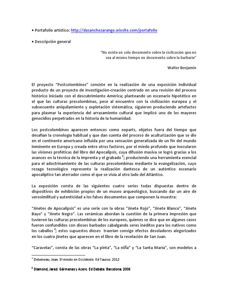 Postcolombinos - Daniel Sánchez Arango | PDF | Bogotá | Universidad