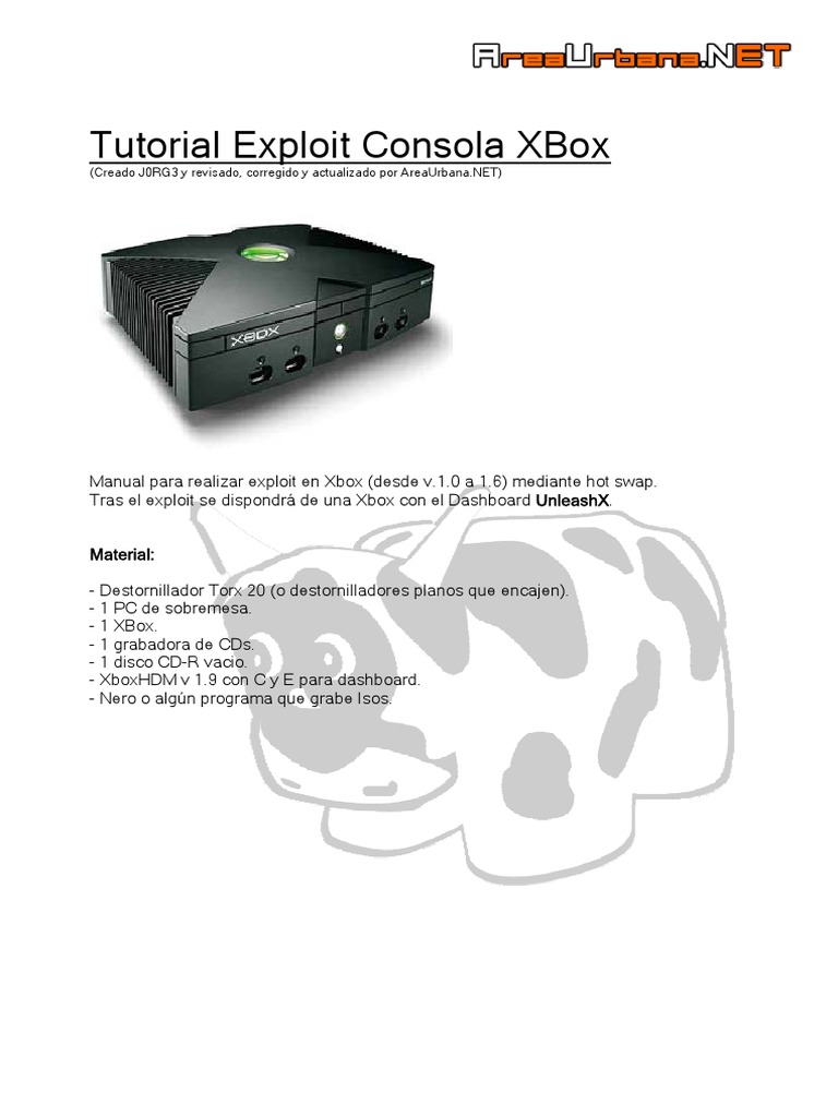 Tutorial Exploit Xbox | PDF | Xbox (consola) | Disco compacto