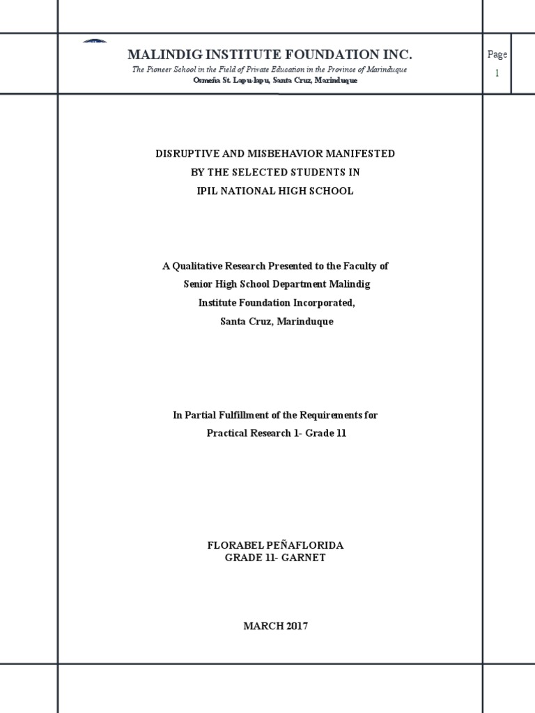 Malindig Institute Foundation Inc.: The Pioneer School in The Field of ...