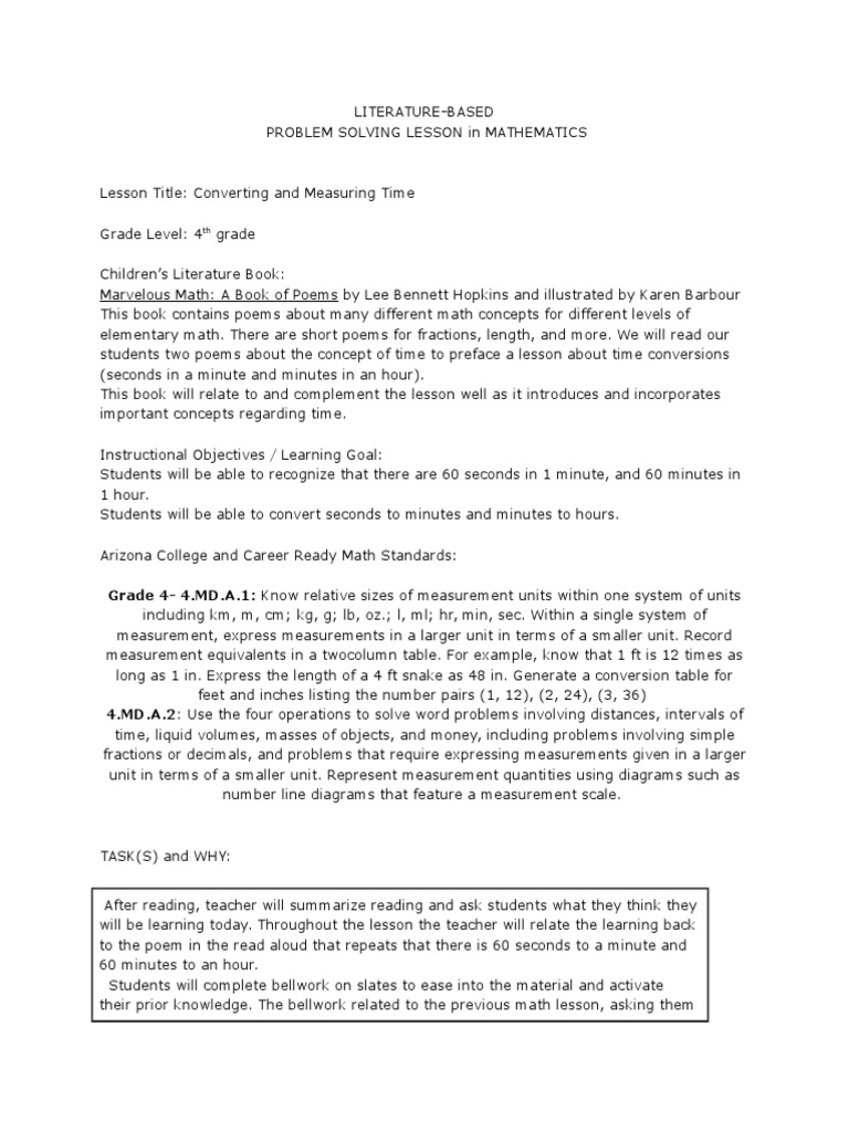 Grade 4-4.MD.A.1: Know Relative Sizes of Measurement Units Within One ...
