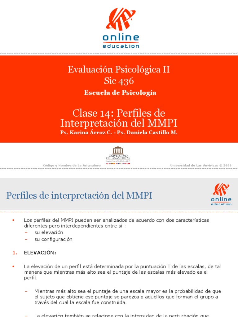 Perfiles de Interpretación Del MMPI | PDF | Depresión (estado de ánimo) | Neurosis