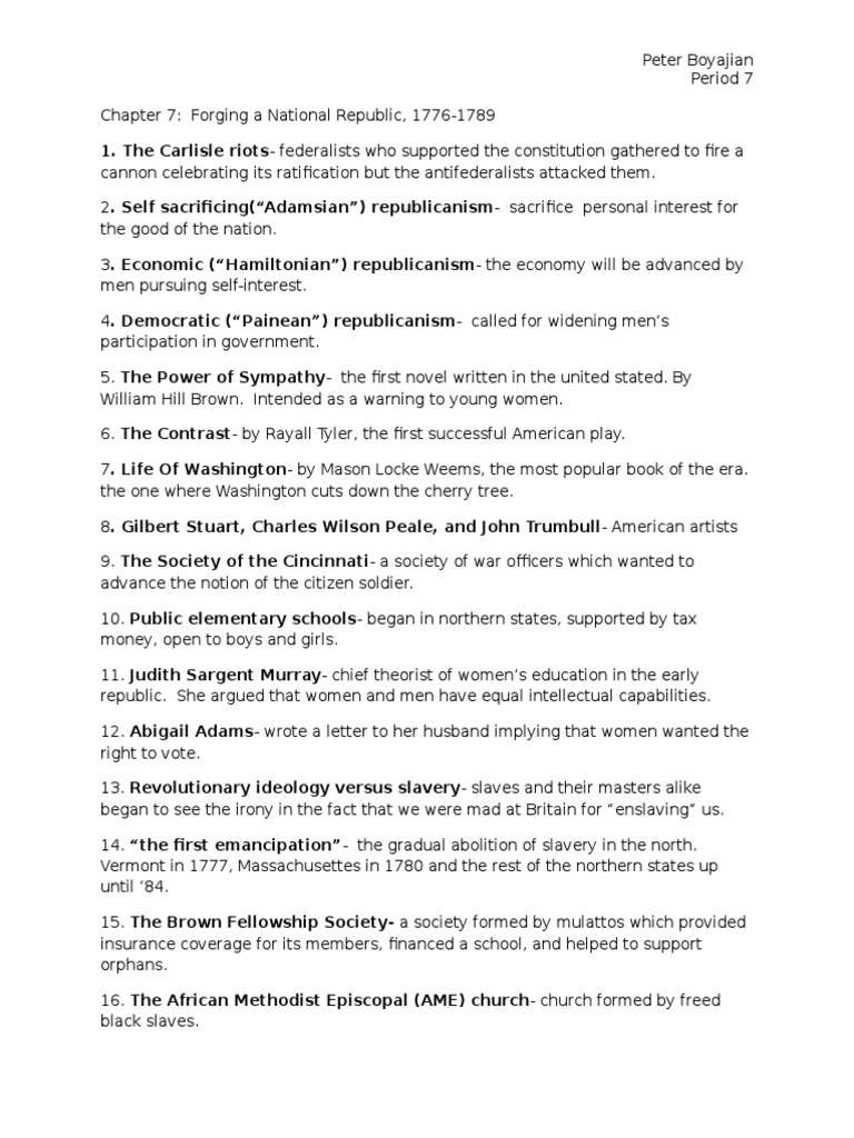 Chapter 7 Ids | PDF | James Madison | Constitutional Convention (United ...