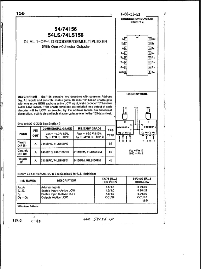 Datasheet 74156 | PDF