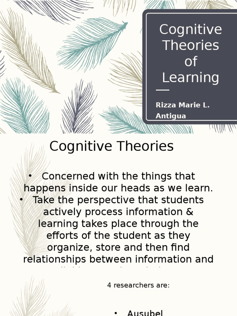Cognitive Learning Theories Overview | PDF | Constructivism (Philosophy ...