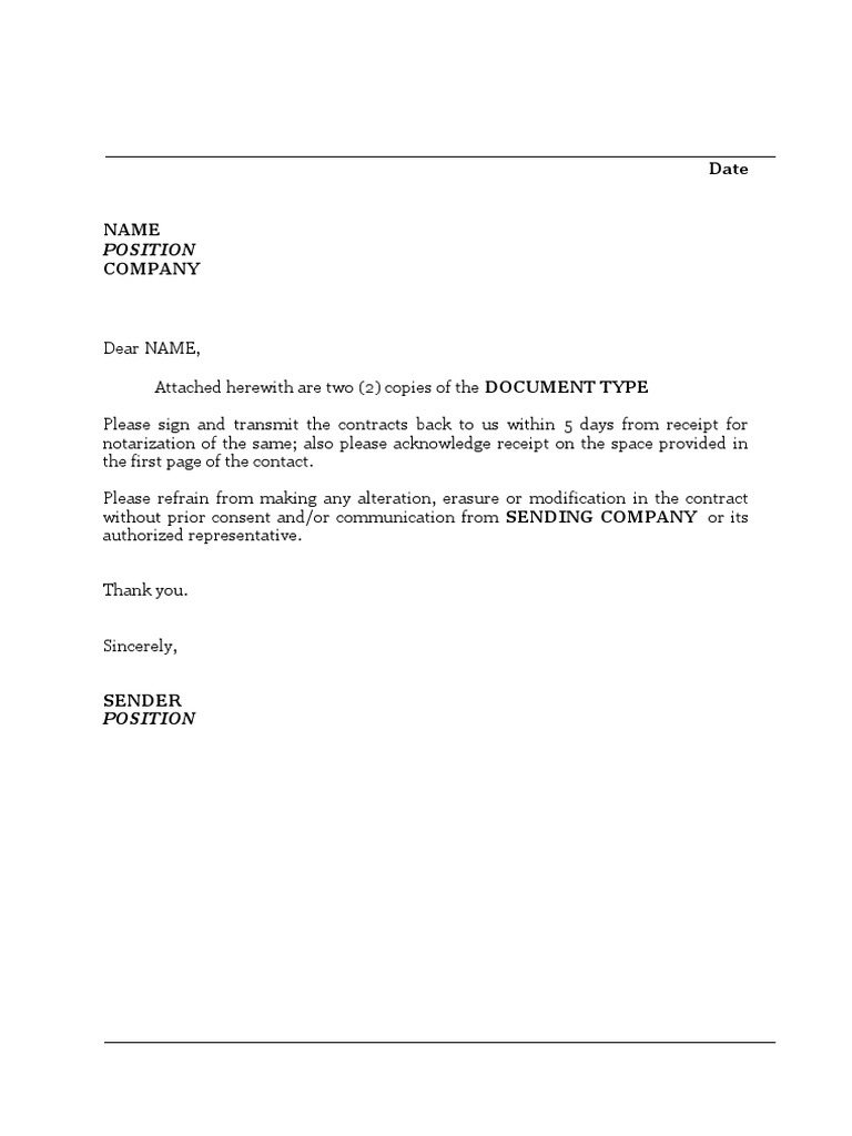 Transmittal Letter Sample | PDF | Telecommunications | Information And ...