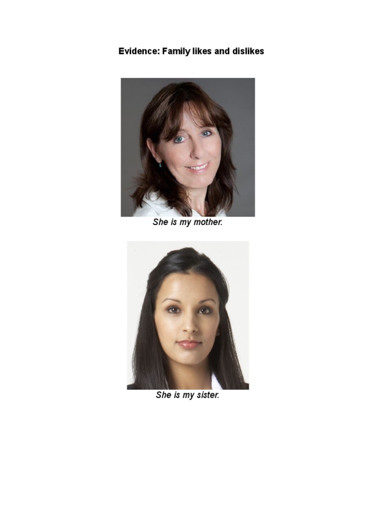 Evidence Family Likes and Dislikes | PDF