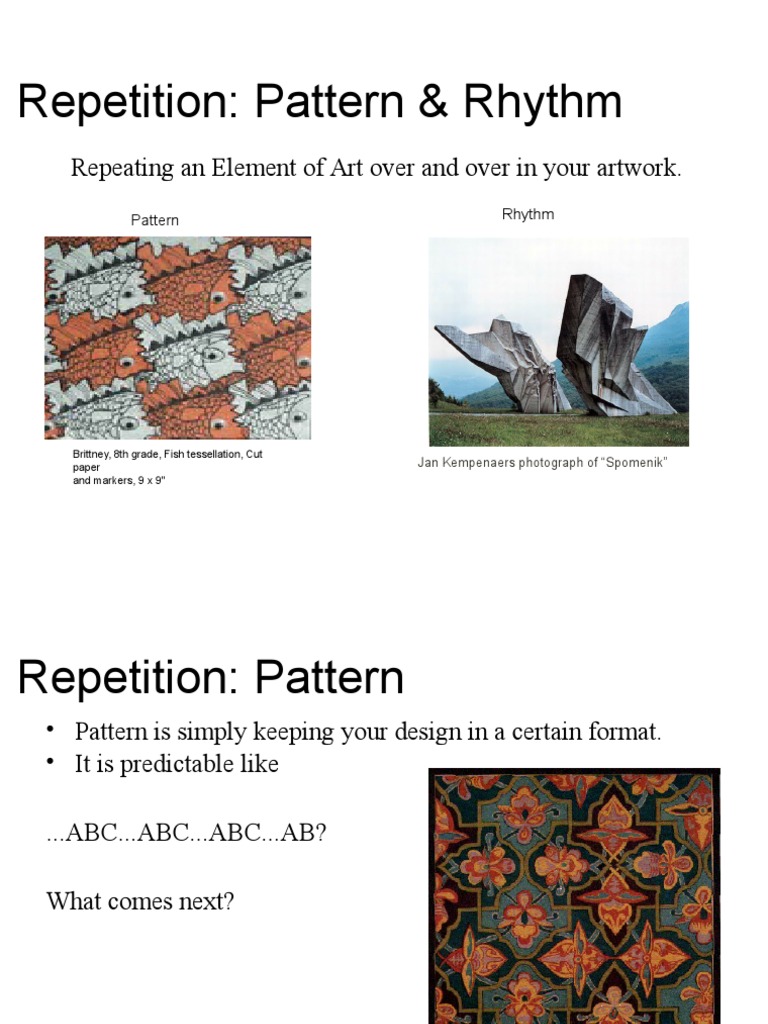 Repetition: Patterns and Rhythms in Art | PDF