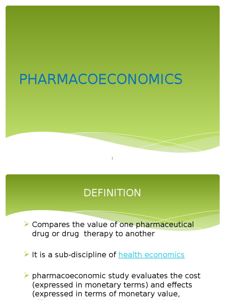 Pharmacoeconomics | PDF | Cost Effectiveness Analysis | Health Economics