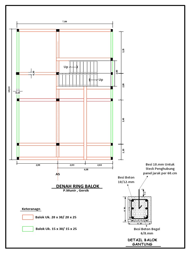 Denah Balok P.Munir Gersik PDF | PDF
