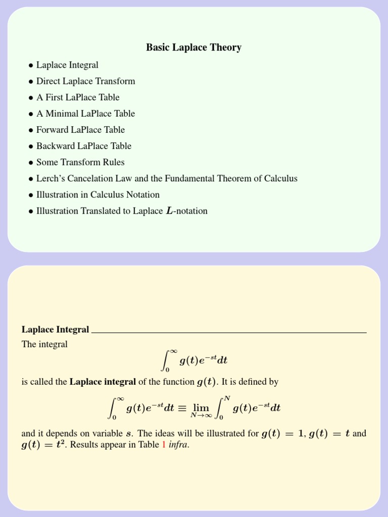 Solving Differential Equations Using Laplace Transforms: Theory and ...