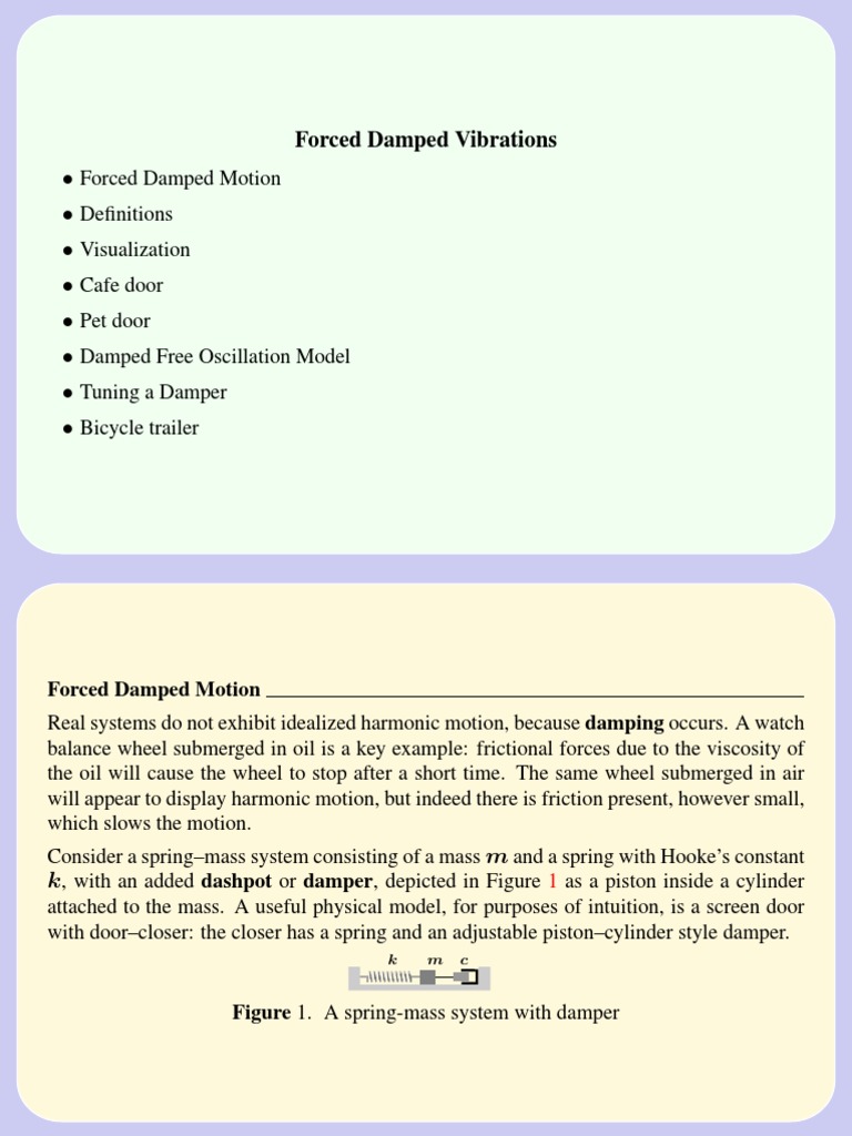 Forced Vibrations Damped 2008 | PDF | Force | Physics