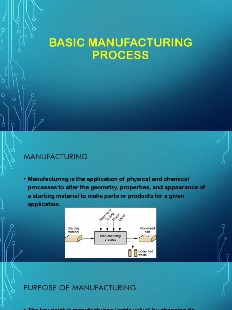 Basic Manufacturing Process | PDF | Chemical Bond | Crystal Structure