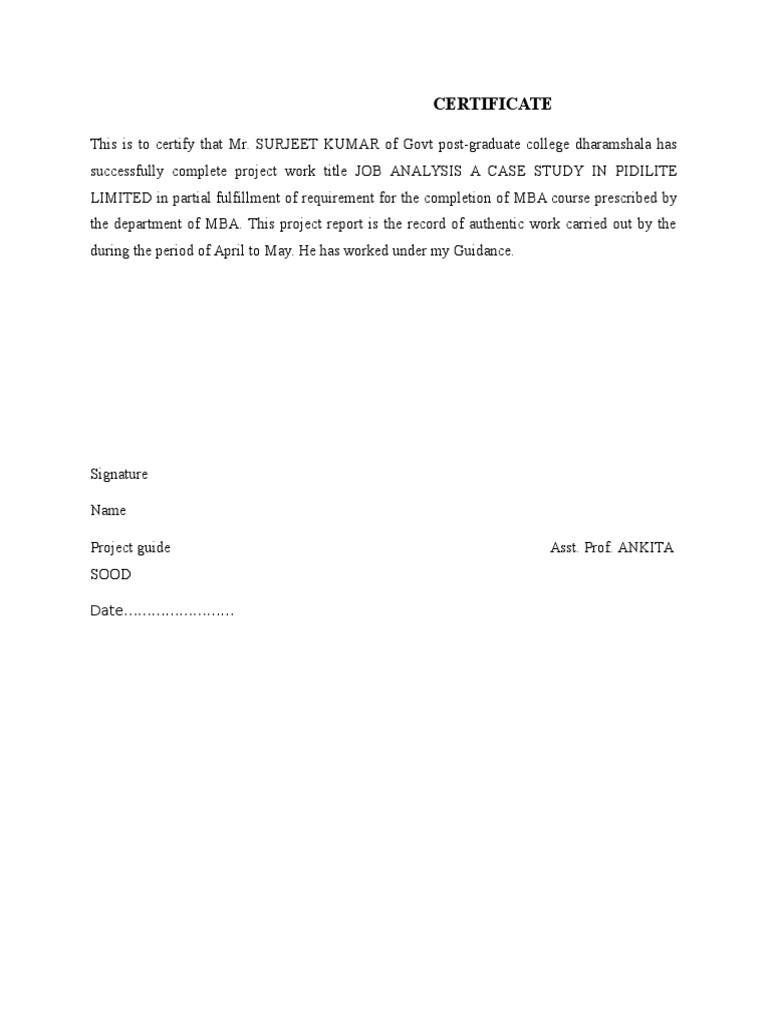 Certificate: Date | PDF