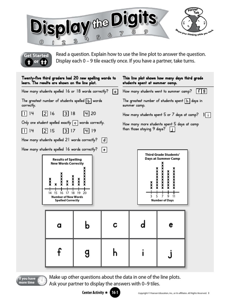 Line Plot Center Activity | PDF