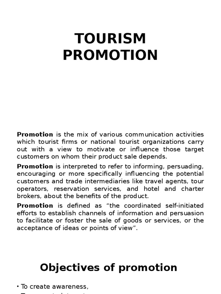 An In-Depth Look at Tourism Promotion Strategies: Advertising, Public ...