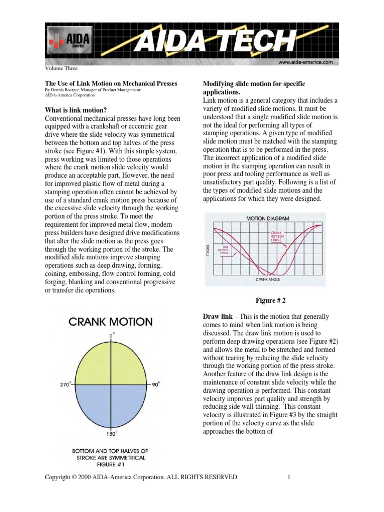 The Use of Link Motion On Mechanical Presses | PDF | Force | Forging