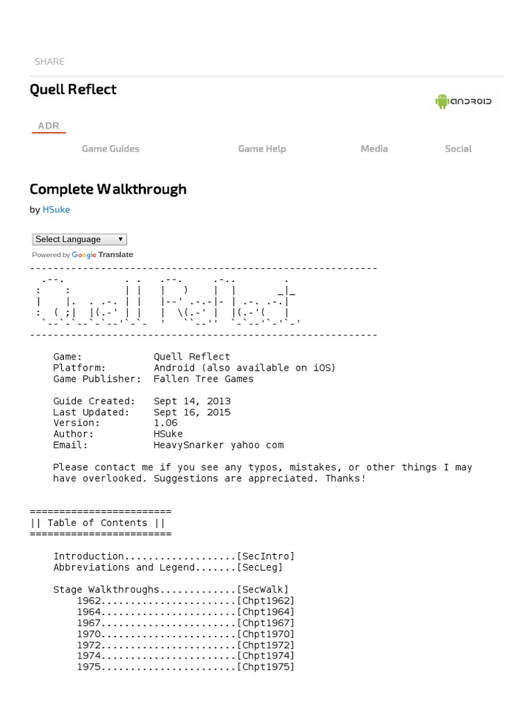 Complete Walkthrough of Quell | PDF | Strategy Guide | Gaming