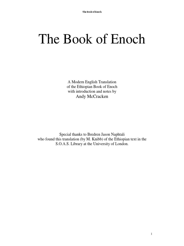 The Book of Enoch | PDF | Watcher (Angel) | Book Of Enoch