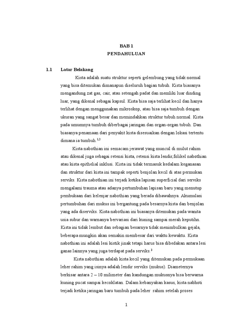 Nabothian Cysts | PDF