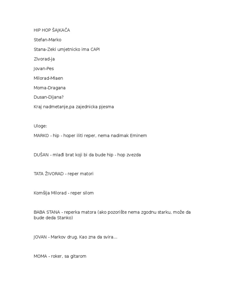 Hip Hop Sajkaca | PDF