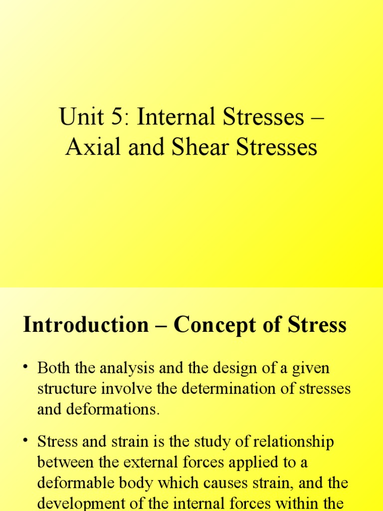 Internal Stresses and Deformations | PDF | Constitutive Equation ...