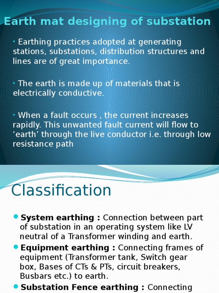 Earth Mat Designing of Substation | PDF | Electrical Substation ...