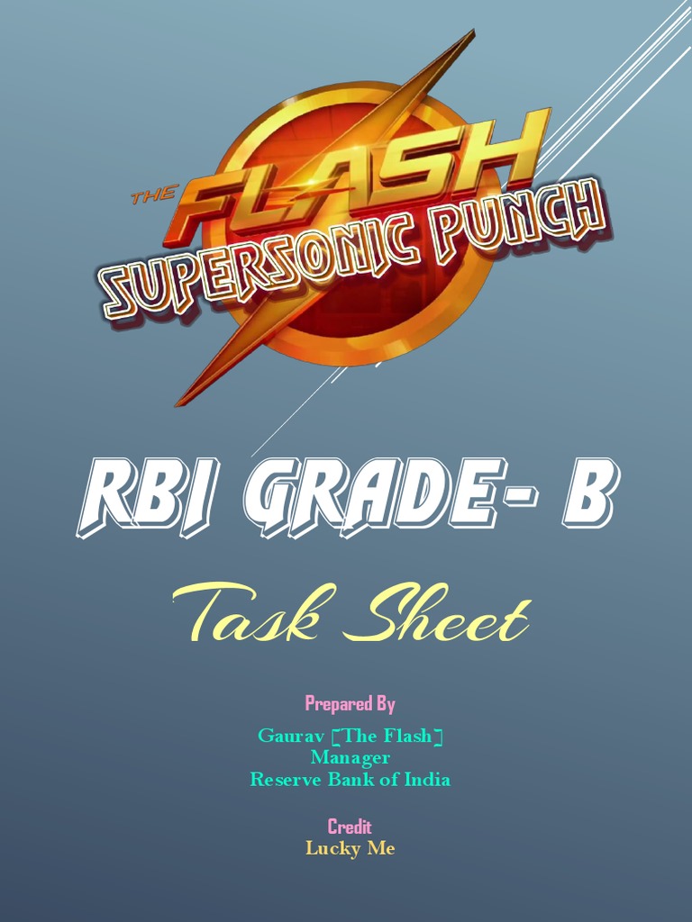 SuperSonic Task Sheet For Rbi PDF | PDF | Leadership | Reserve Bank Of ...