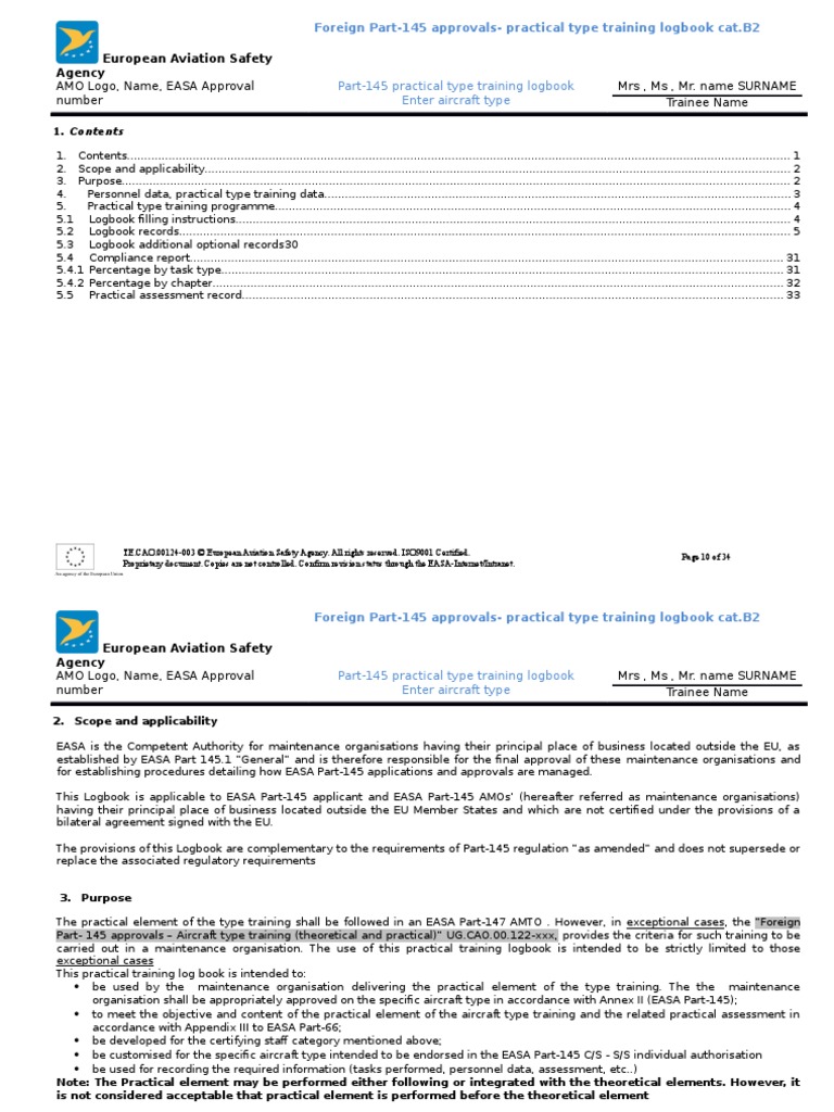 B6. TE - Cao.00124 Practical Logbook B2 | PDF | Aviation | Aeronautics