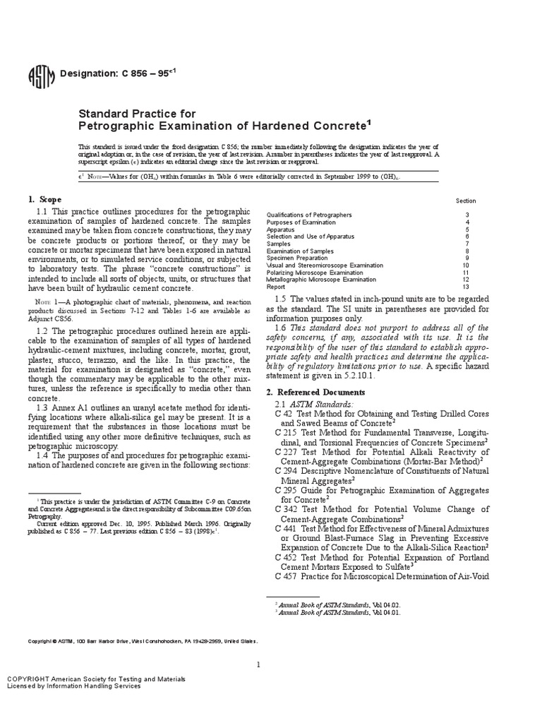 Astm C856 | PDF | Construction Aggregate | Concrete
