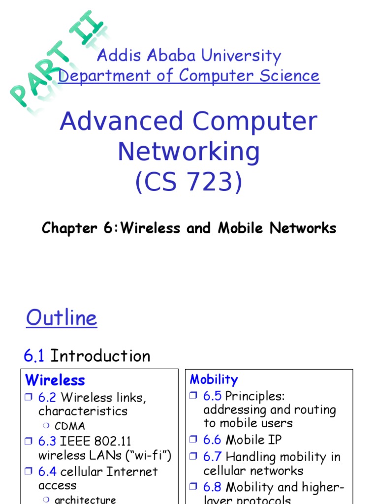 Advanced Computer Networking (CS 723) : Addis Ababa University ...