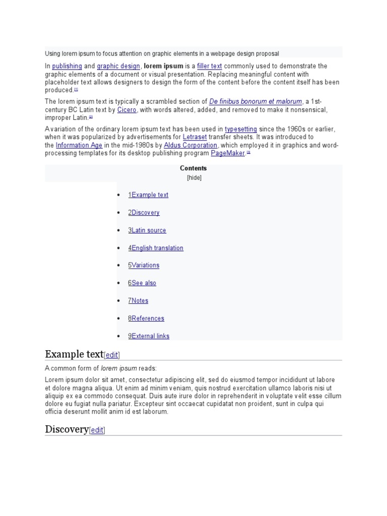 Example Text: Publishing Graphic Design Filler Text | PDF | Computing ...
