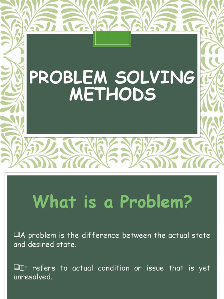 A Guide to Problem Solving Methods | PDF | Causality | Analysis