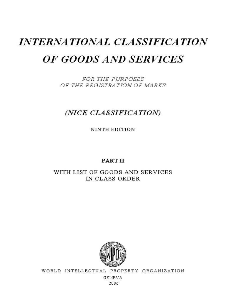 NiceClassification PDF | PDF | Government Information | Government