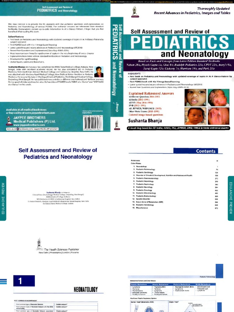 Self Assessment Review of Pediatrics Preview | PDF